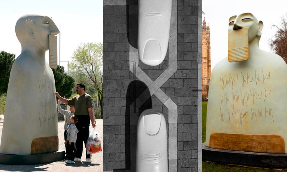 Esculturas monumentales de José Rivelino en honor a Federico Silva