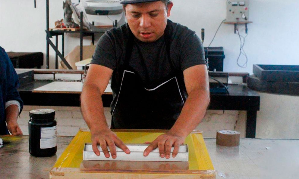 Taller de Serigrafía en el Instituto Potosino de Bellas Artes