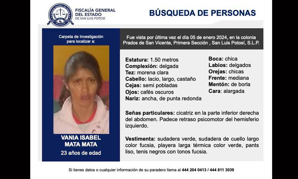 Emiten Ficha De Búsqueda Por Mujer De 23 Años
