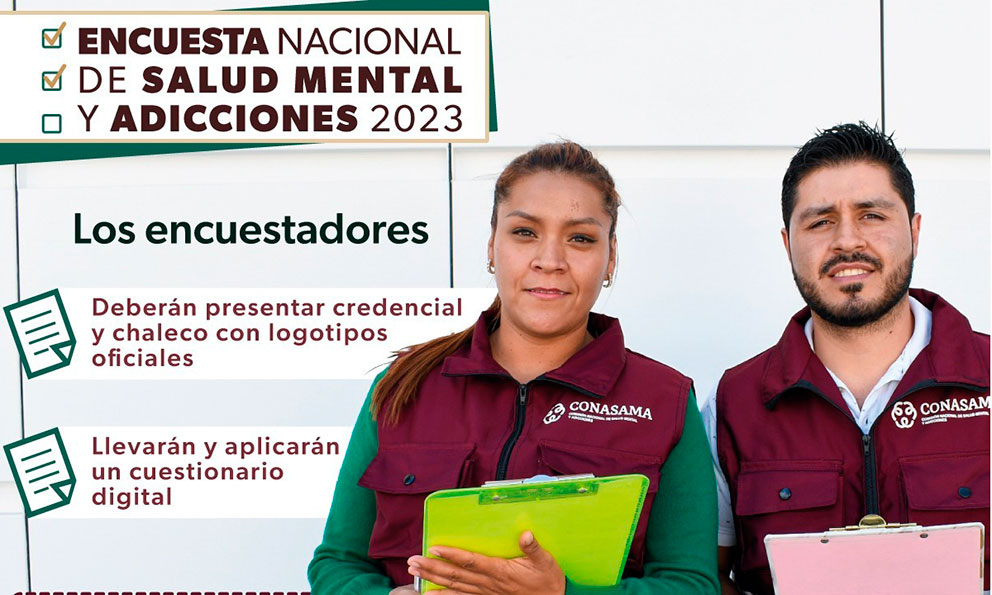 Responde a la encuesta nacional de salud mental y adicciones 2023-2024
