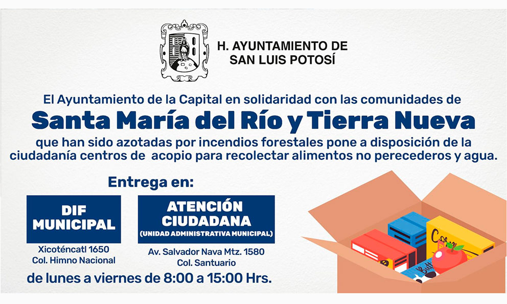 Abren centros de acopio para ayudar a comunidades afectadas por incendios forestales