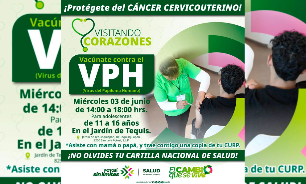 Realizarán jornada de vacunación contra el VPH