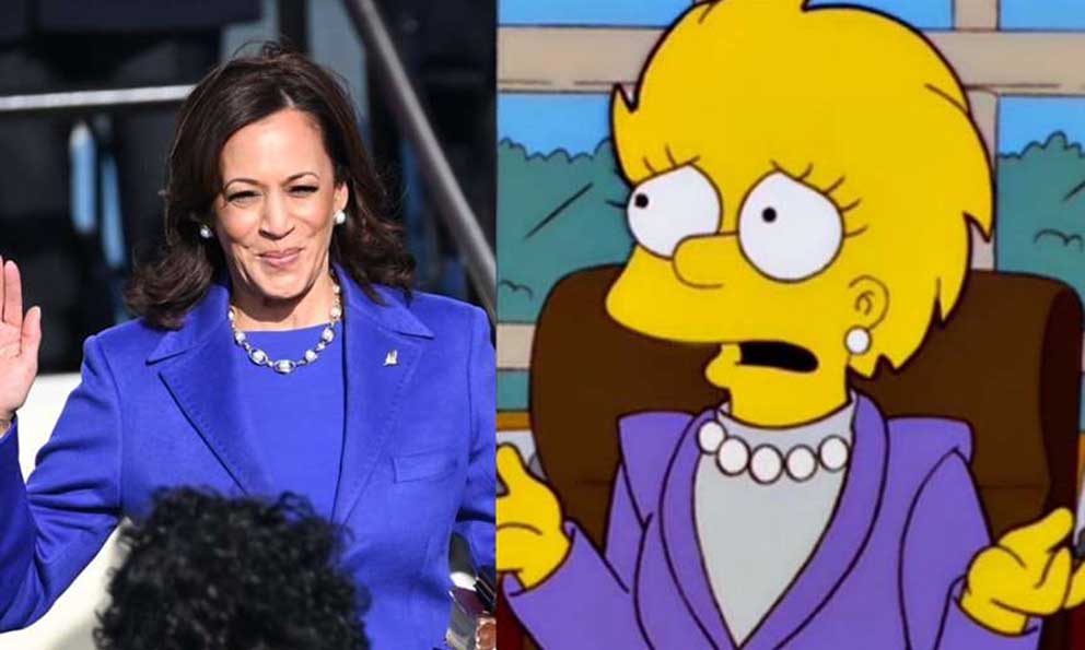 Los Simpson ¿lo hacen de nuevo? Kamala Harris viste como Lisa Simpson