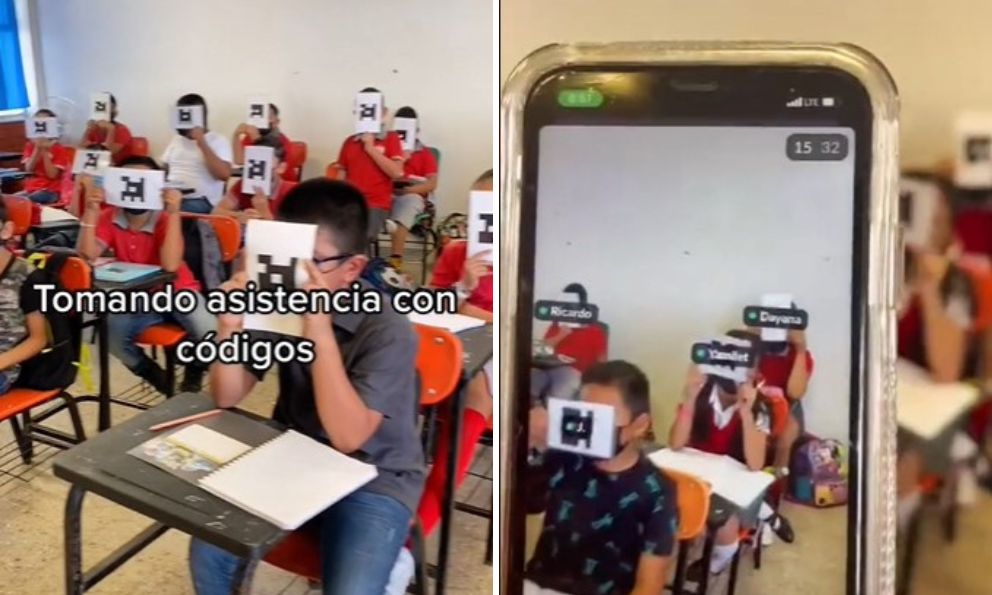 Maestra toma asistencia con códigos QR y genera críticas